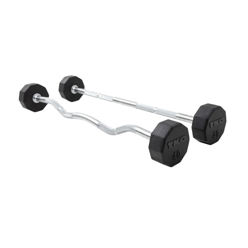 TKO 10 Sided Rubber Barbells Set (20-110lb) | Best Seller